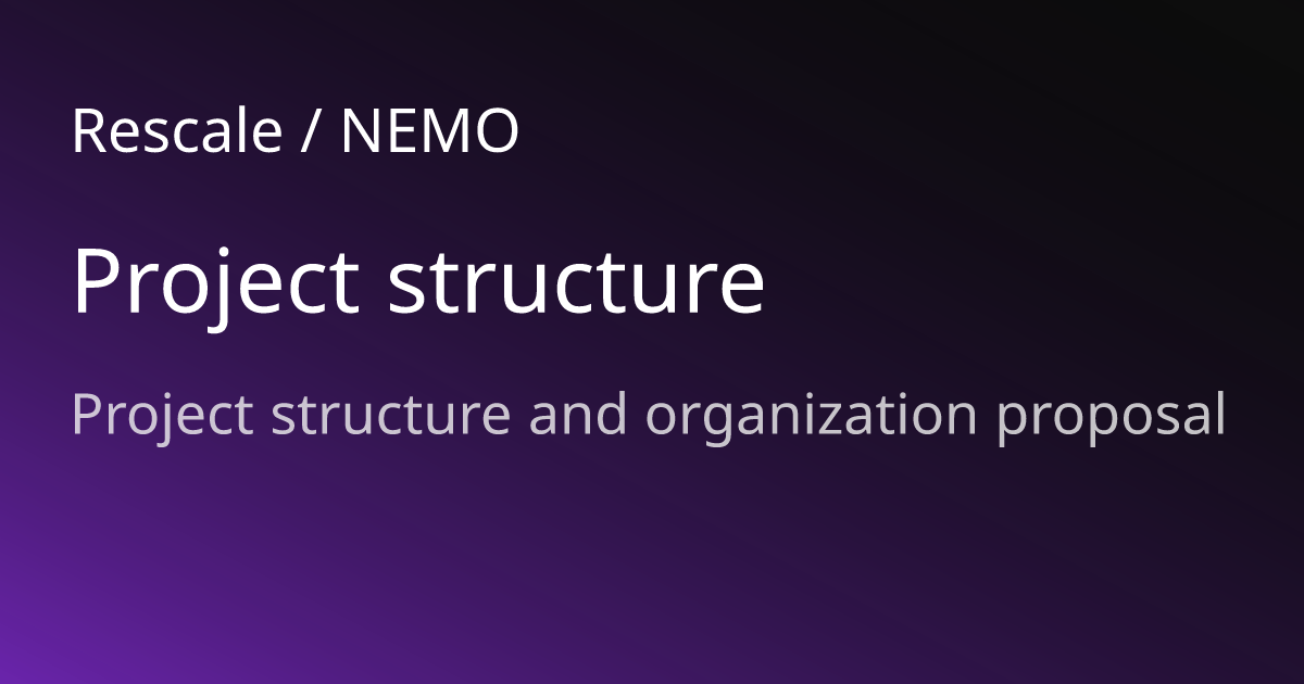 Project structure | NEMO