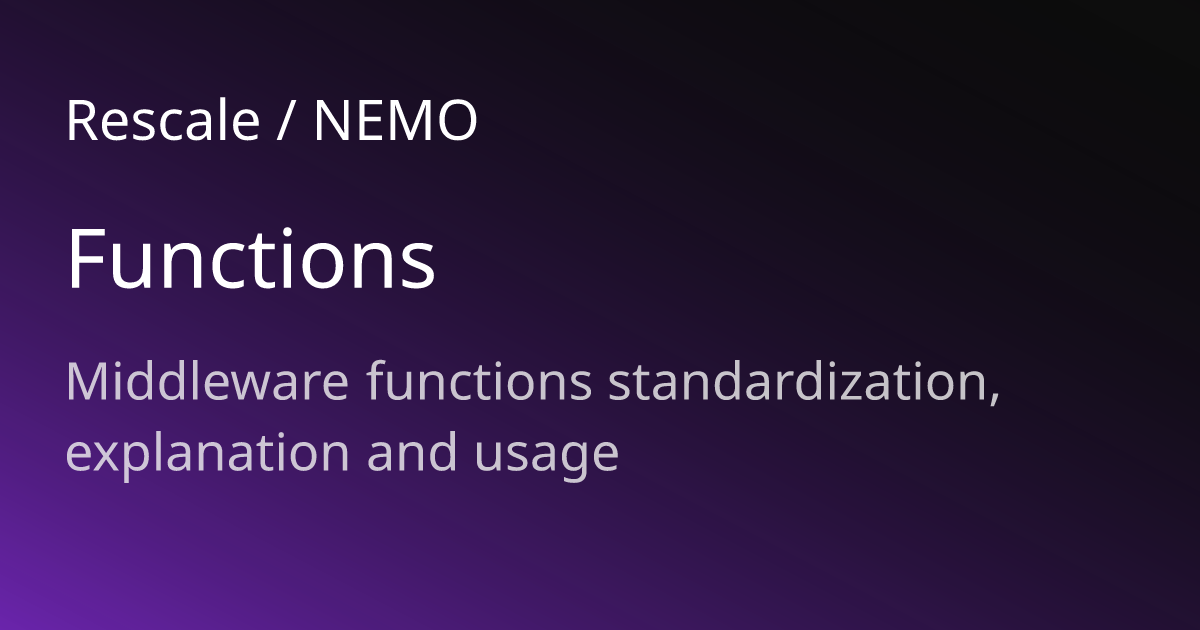 Functions | NEMO